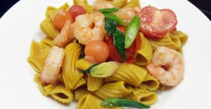 Fenchel Penne von Pastatelli mit Garnelen und Papya - ein Rezept von GeLeSi